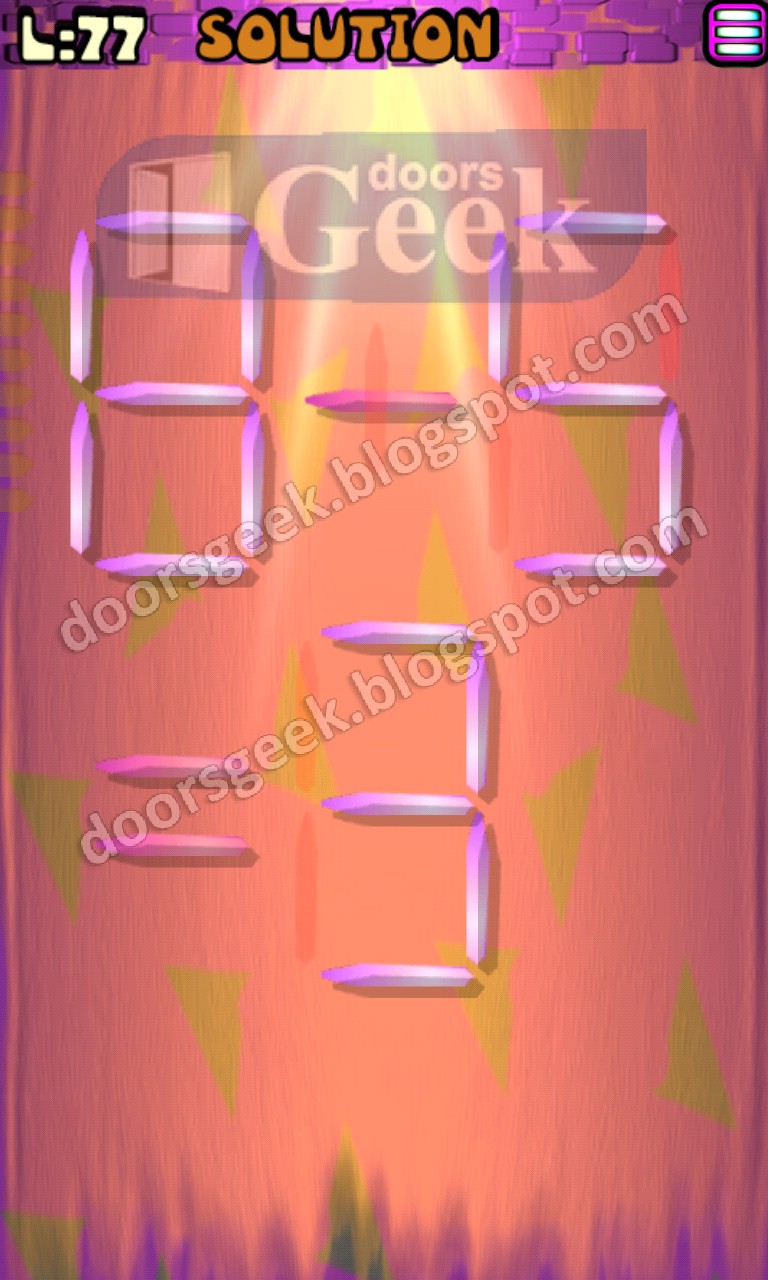 Matches Puzzle [Episode 8] Level 77 Solution ~ Doors Geek